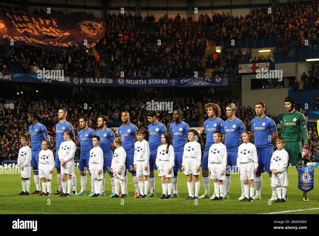 Chelsea line up before the game Stock Photo - Alamy