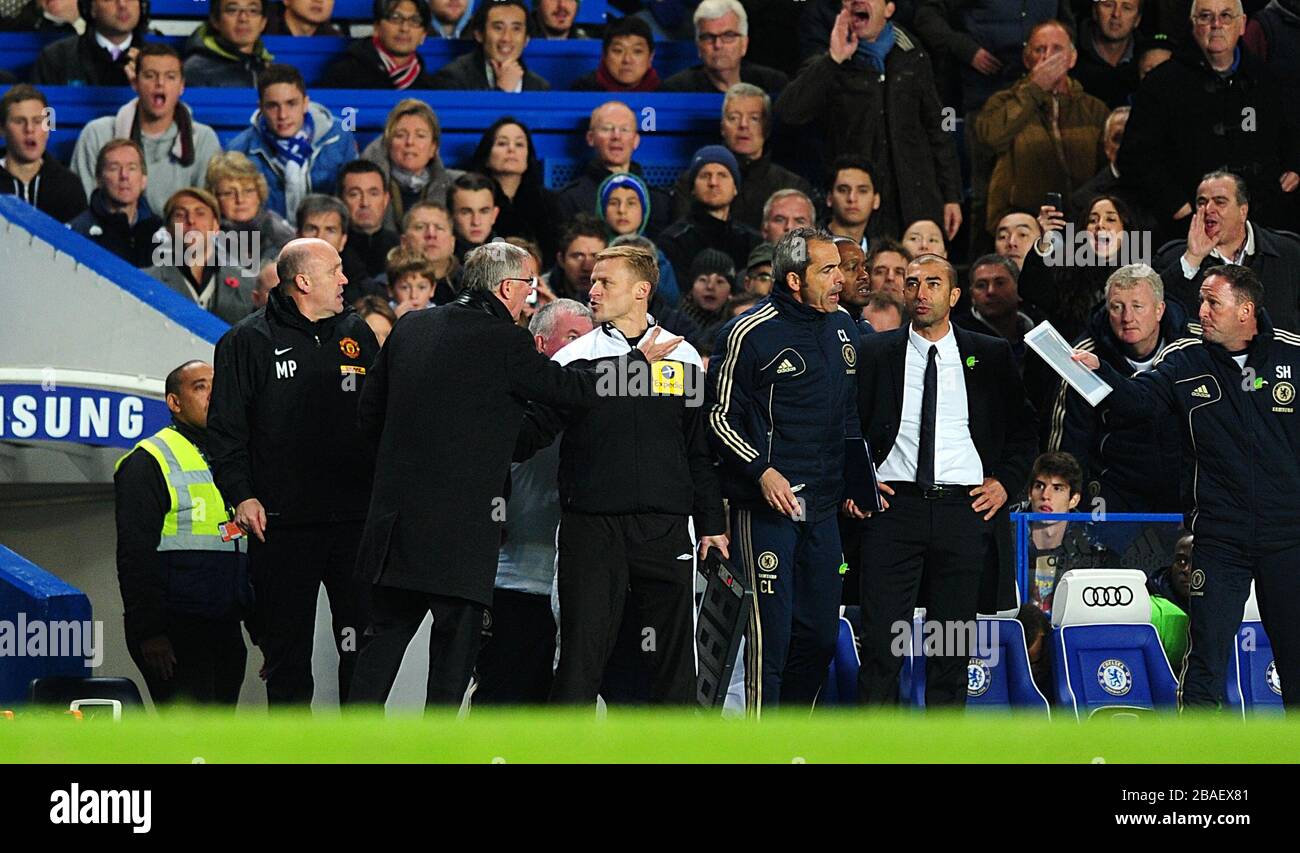 Chelsea manager roberto di matteo stands on the touchline hi-res stock ...