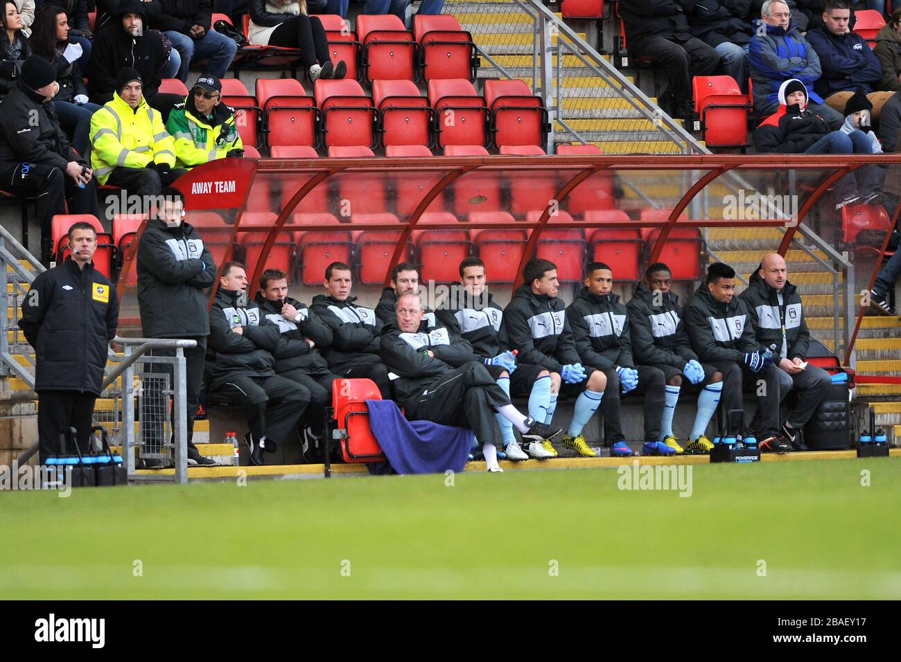 A general view of the Coventry City dug-out Stock Photo - Alamy