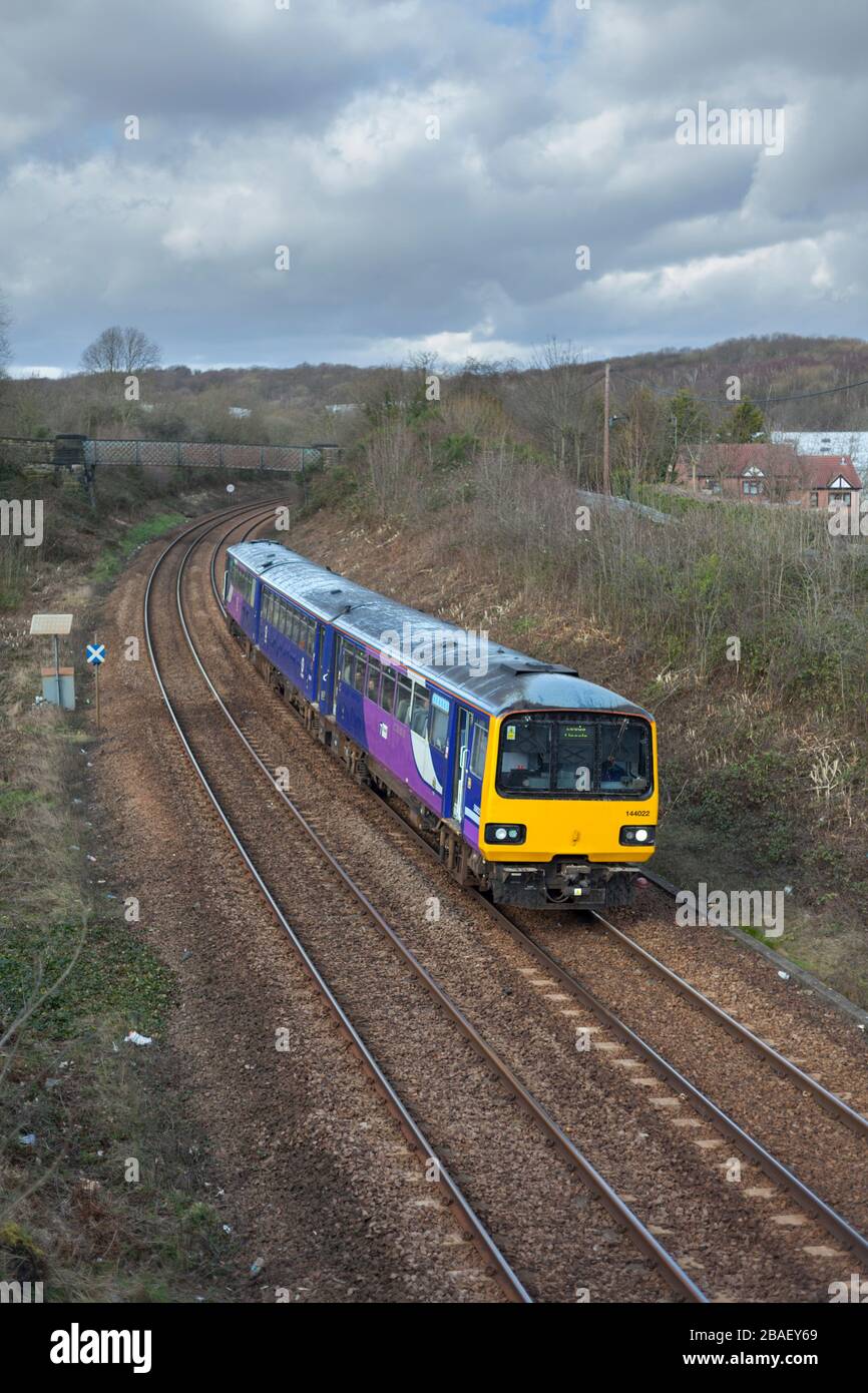 Northern Rail class 144 pacer train 144022 arriving at Chapeltown ...