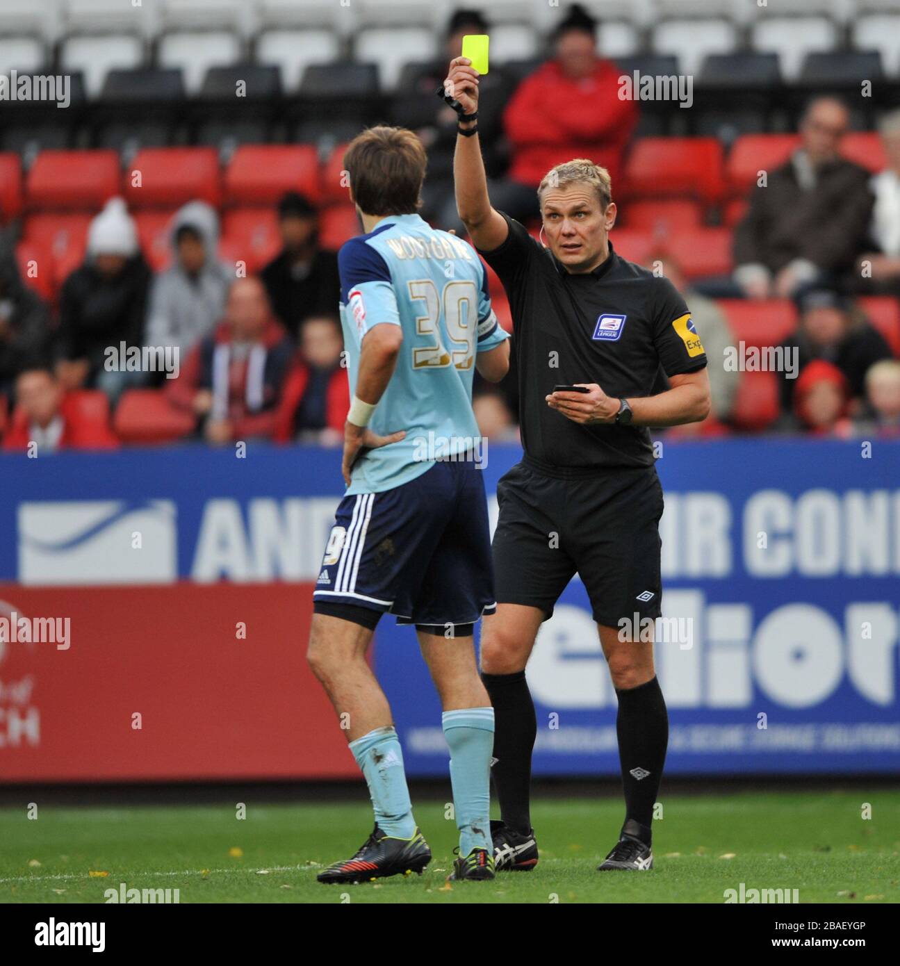 Middlesbrough's Jonathan Woodgate is booked Stock Photo - Alamy