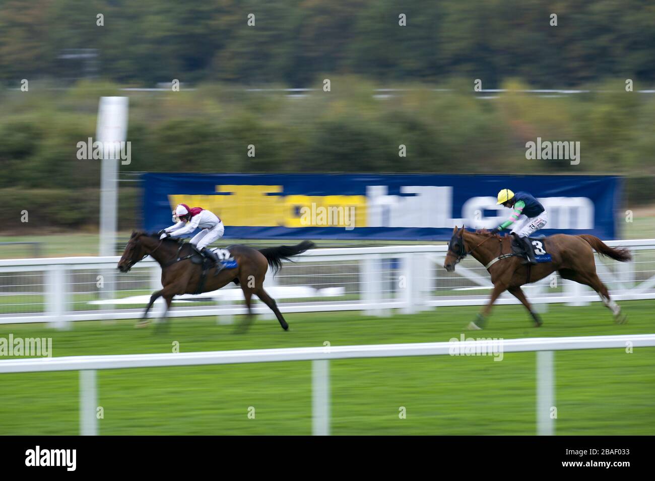 Jockey Patrick Corbett on Gus Macrae (l) on the way to winning the ...