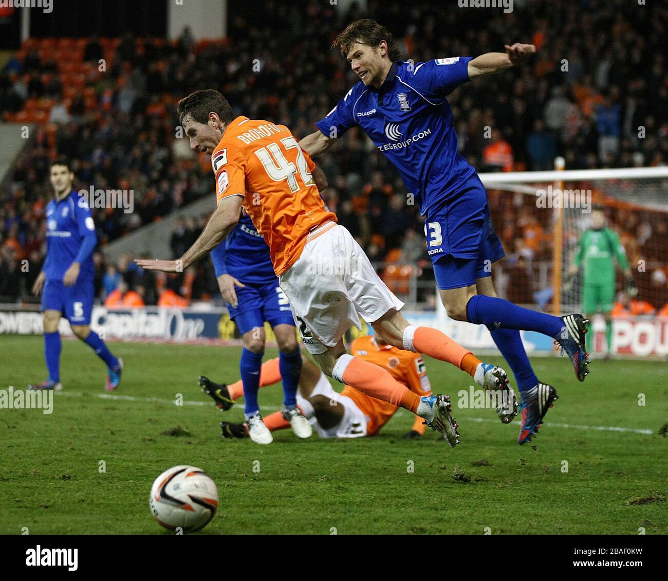 Blackpool's Kirk Broadfoot and Birmingham's Jonathan Spector Stock ...
