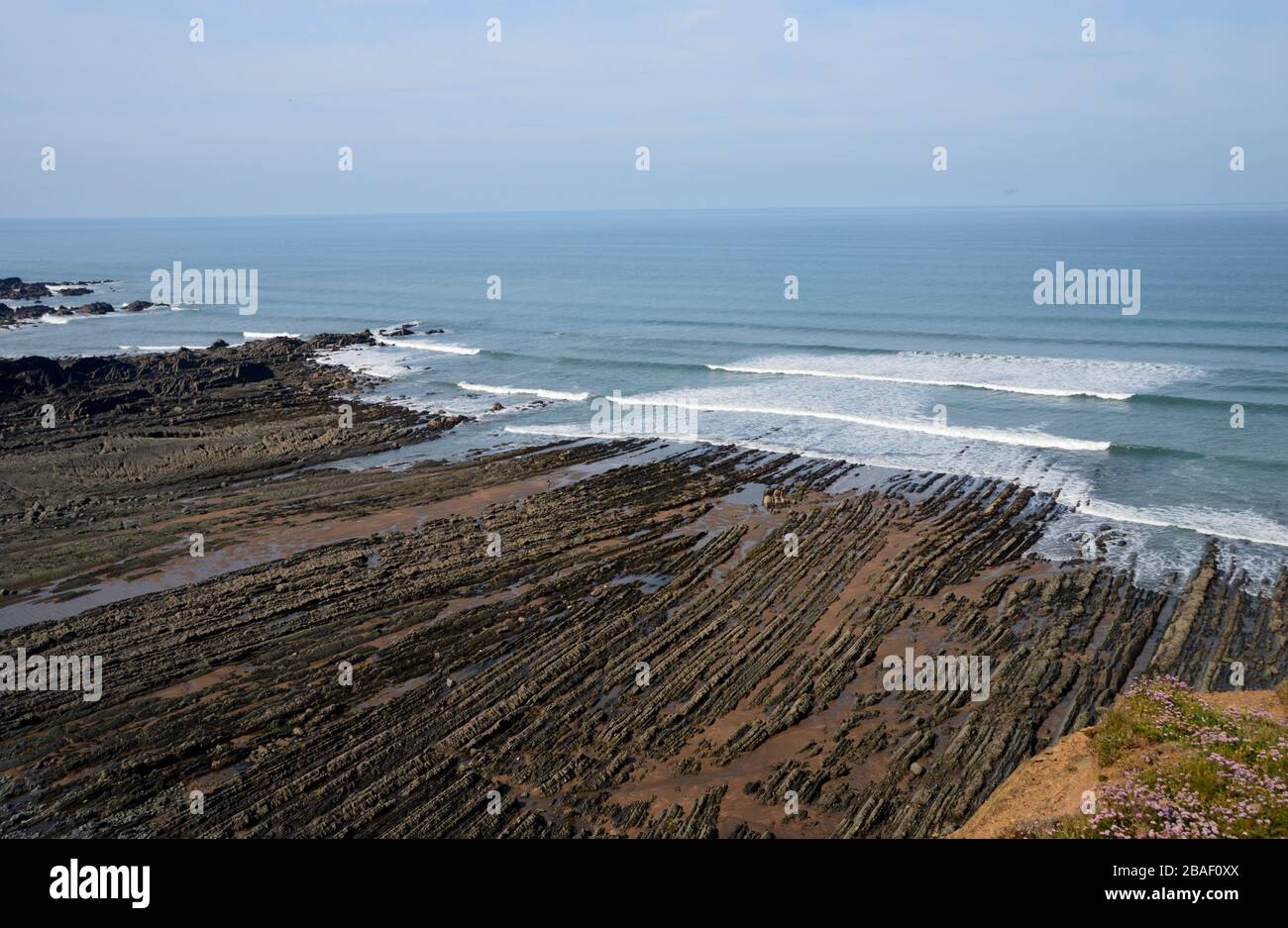 Rocky Cove near Screda Point from the Path from Hartland Quay Hotel Car ...