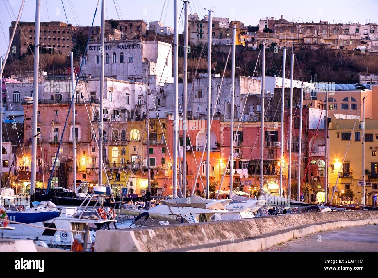 Procida harbour,Procida island,Naples,Campania,Italy,Europe Stock Photo ...