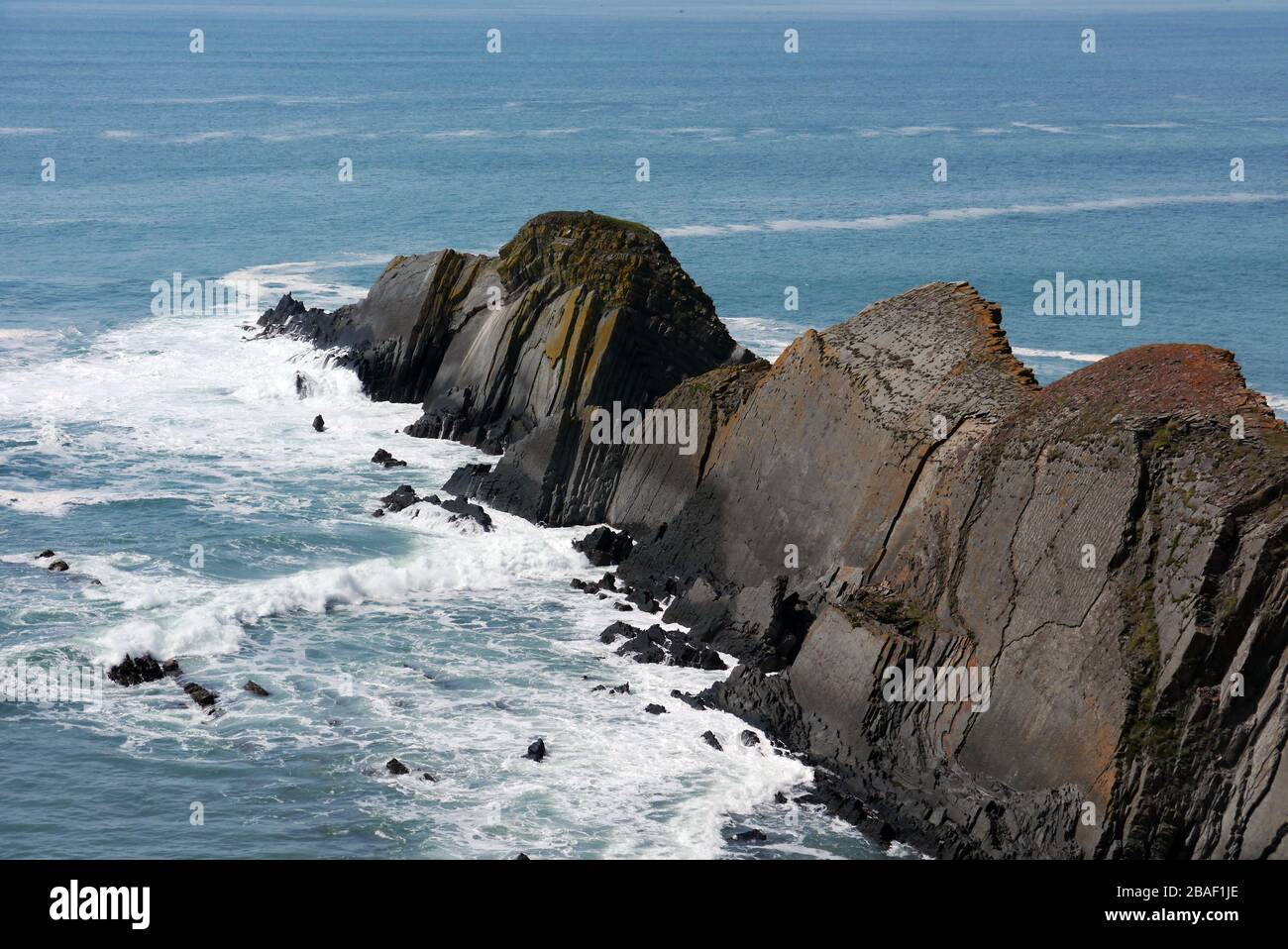 The Rocky Outcrop/Headland of Gull Rock near Broadbench Cove on the ...