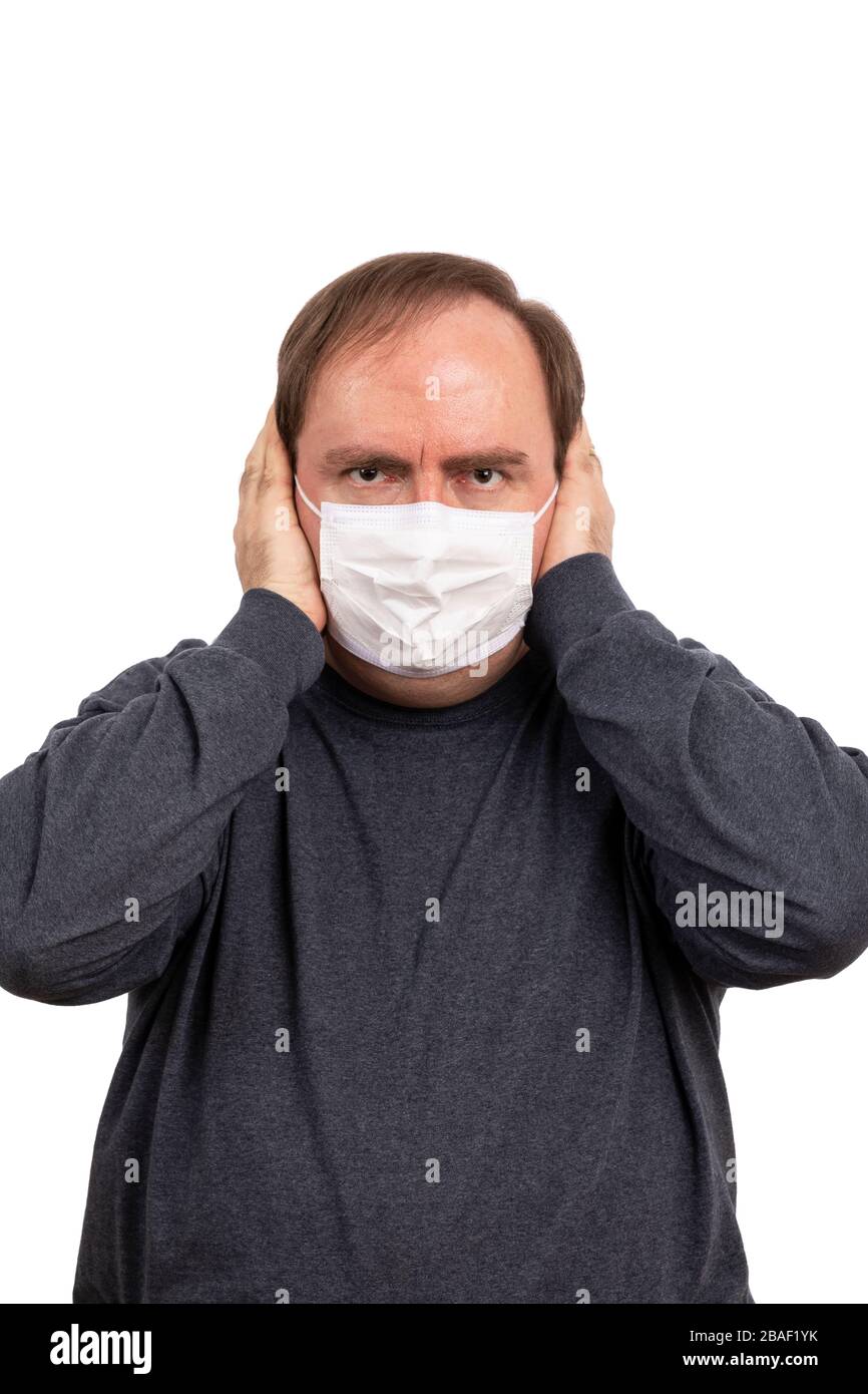White man wearing breathing mask hi-res stock photography and images ...