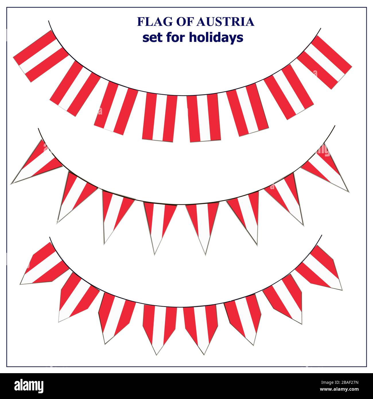 Bright set with flag of Austria. Happy Austria day flags. Colorful ...