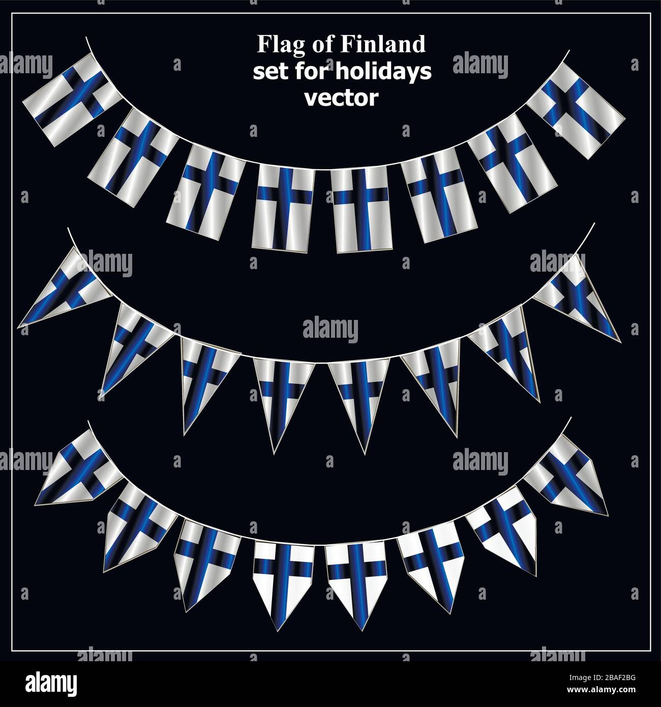 Bright set with flag of Finland. Happy Finland day flags. Colorful ...