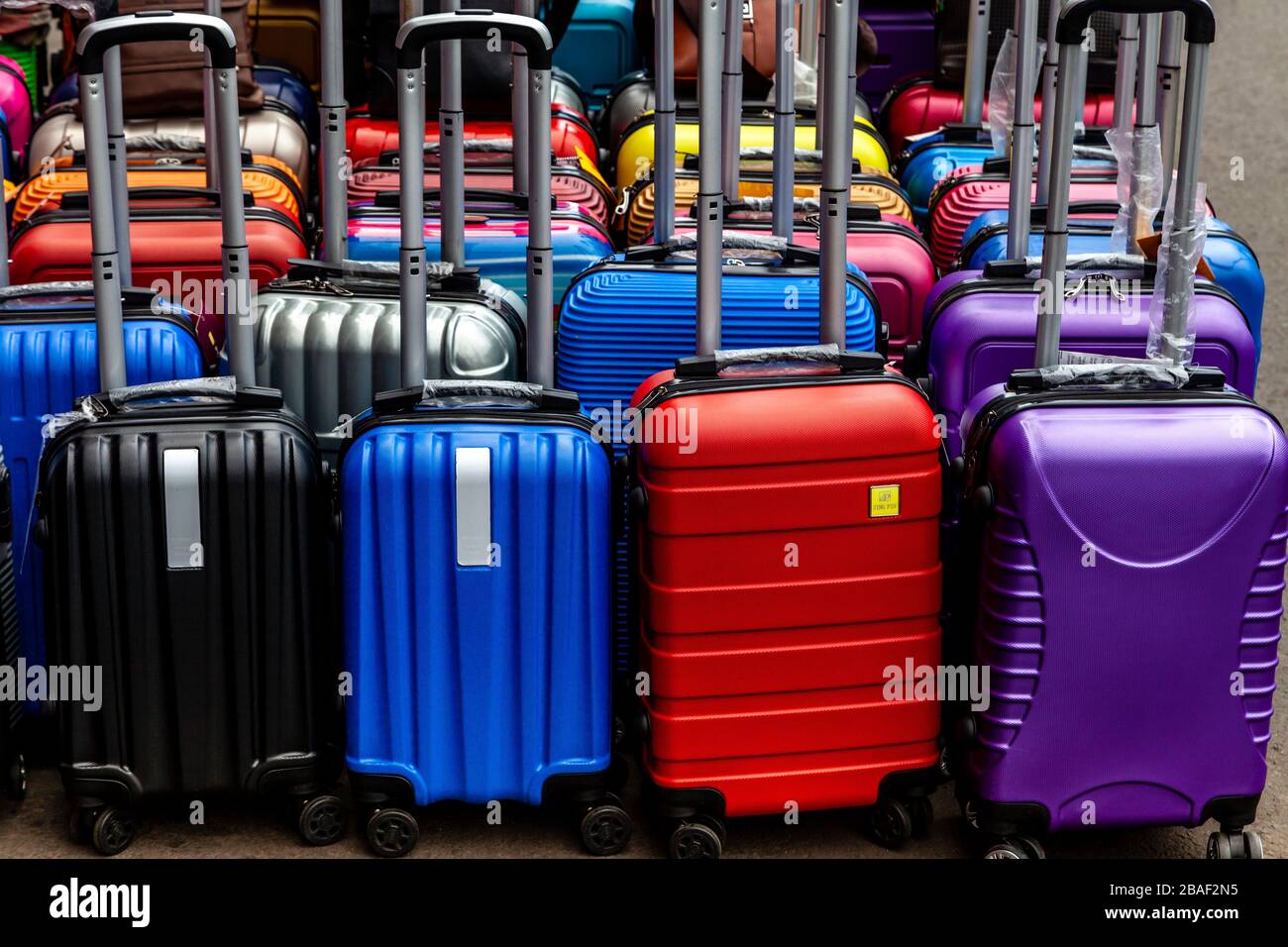 Colourful Suitcases/Luggage For Sale, Jakarta, Indonesia Stock Photo ...