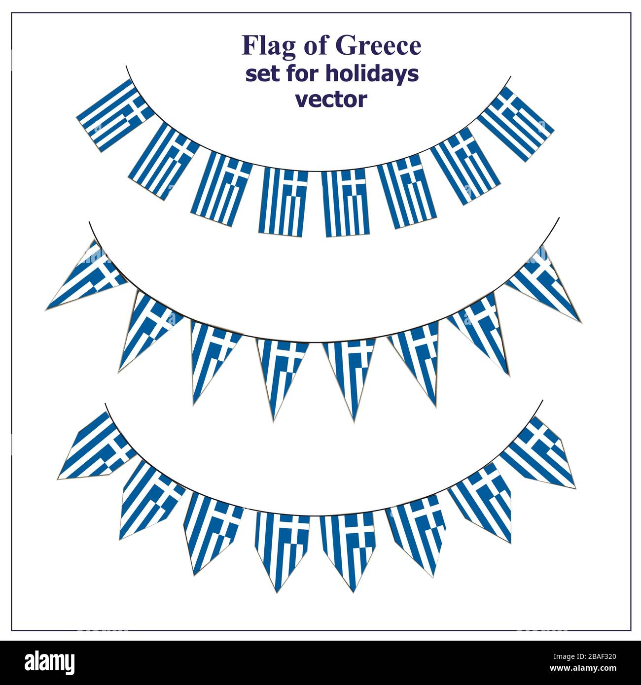 Bright set with flag of of Greece. Happy Greece day background. Bright ...