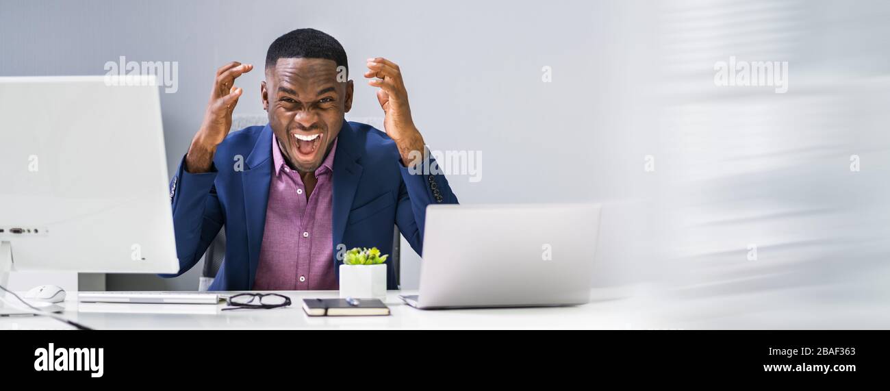 Young angry african american hi-res stock photography and images - Alamy