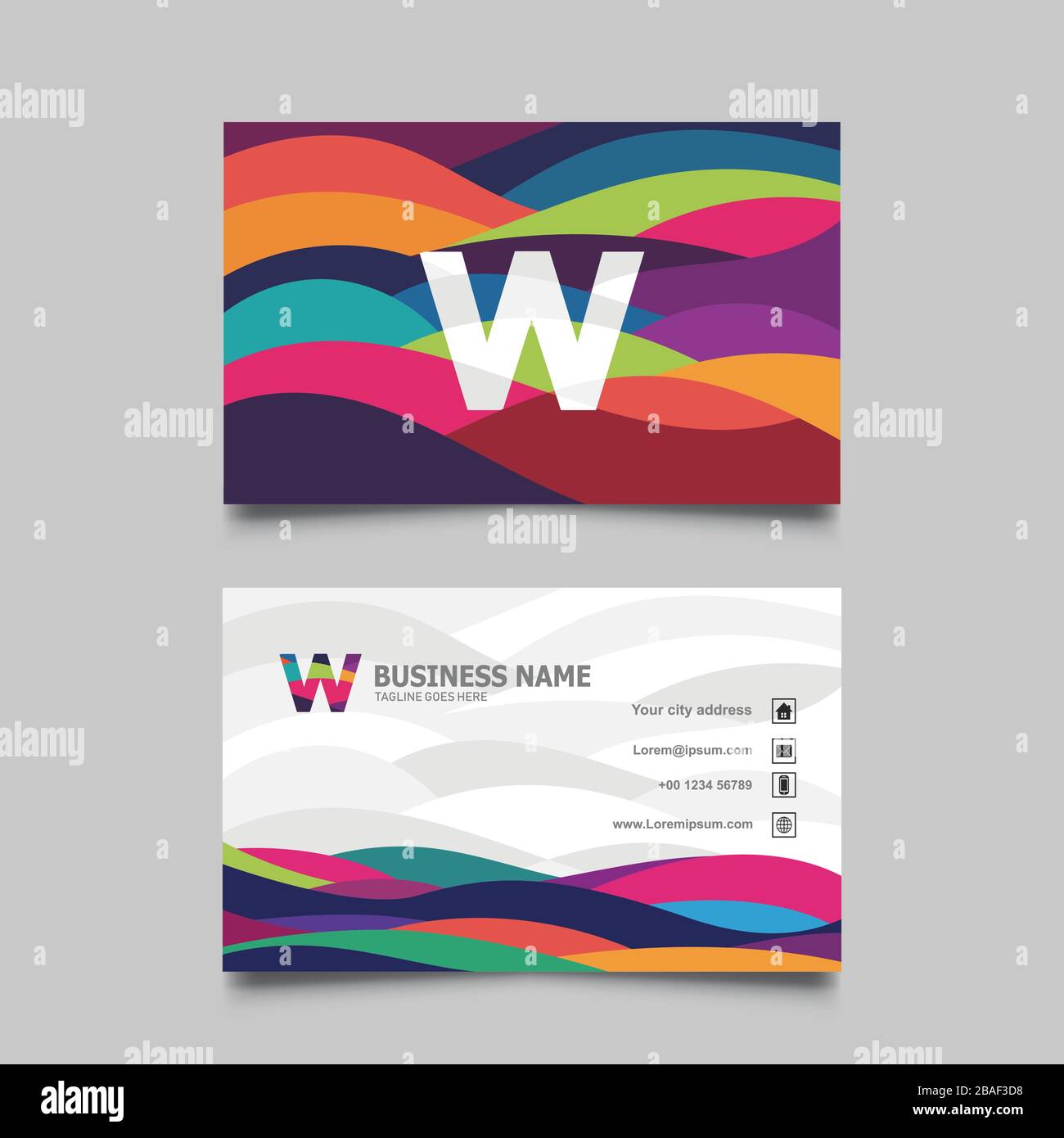 Colorful business card hi-res stock photography and images - Alamy