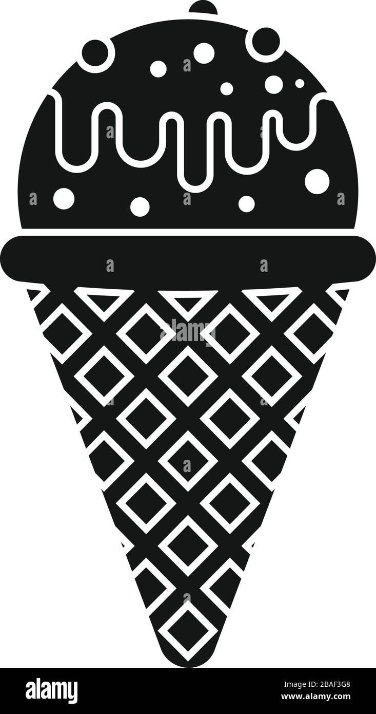 Modern tasty ice cream icon. Simple illustration of modern tasty ice ...