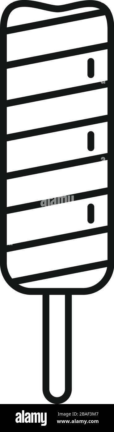 Fruit popsicle icon. Outline fruit popsicle vector icon for web design ...