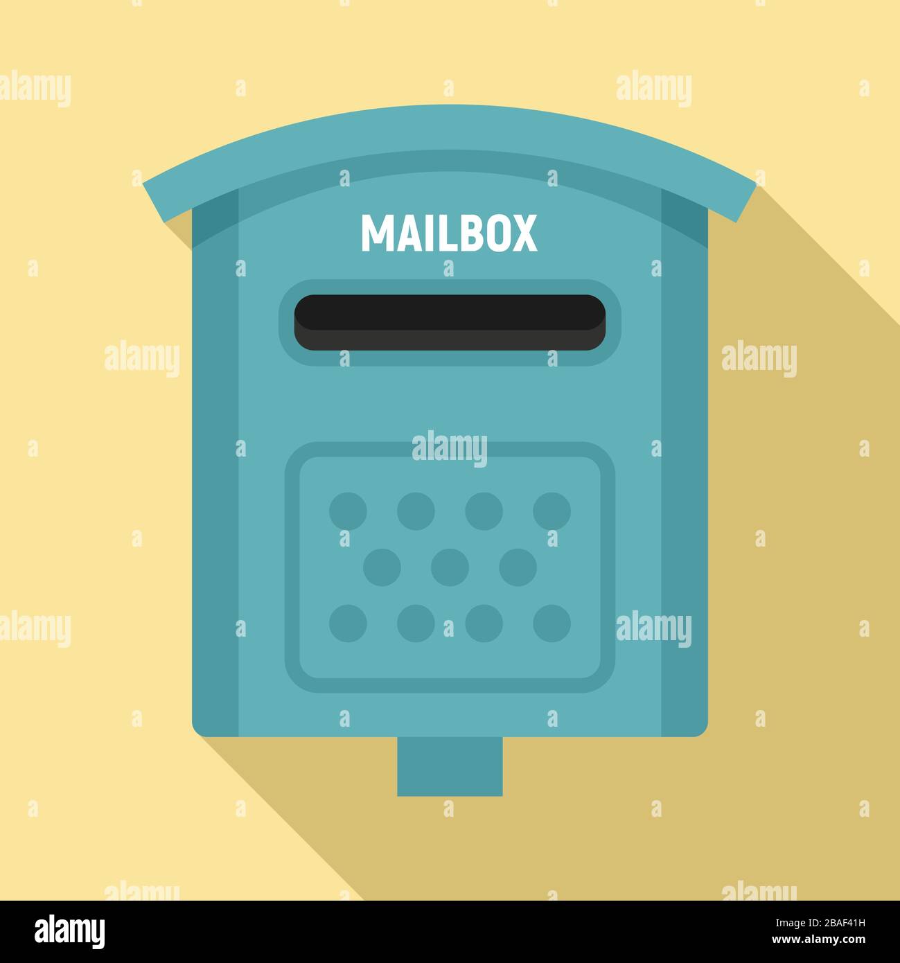 Envelope mailbox icon. Flat illustration of envelope mailbox vector ...