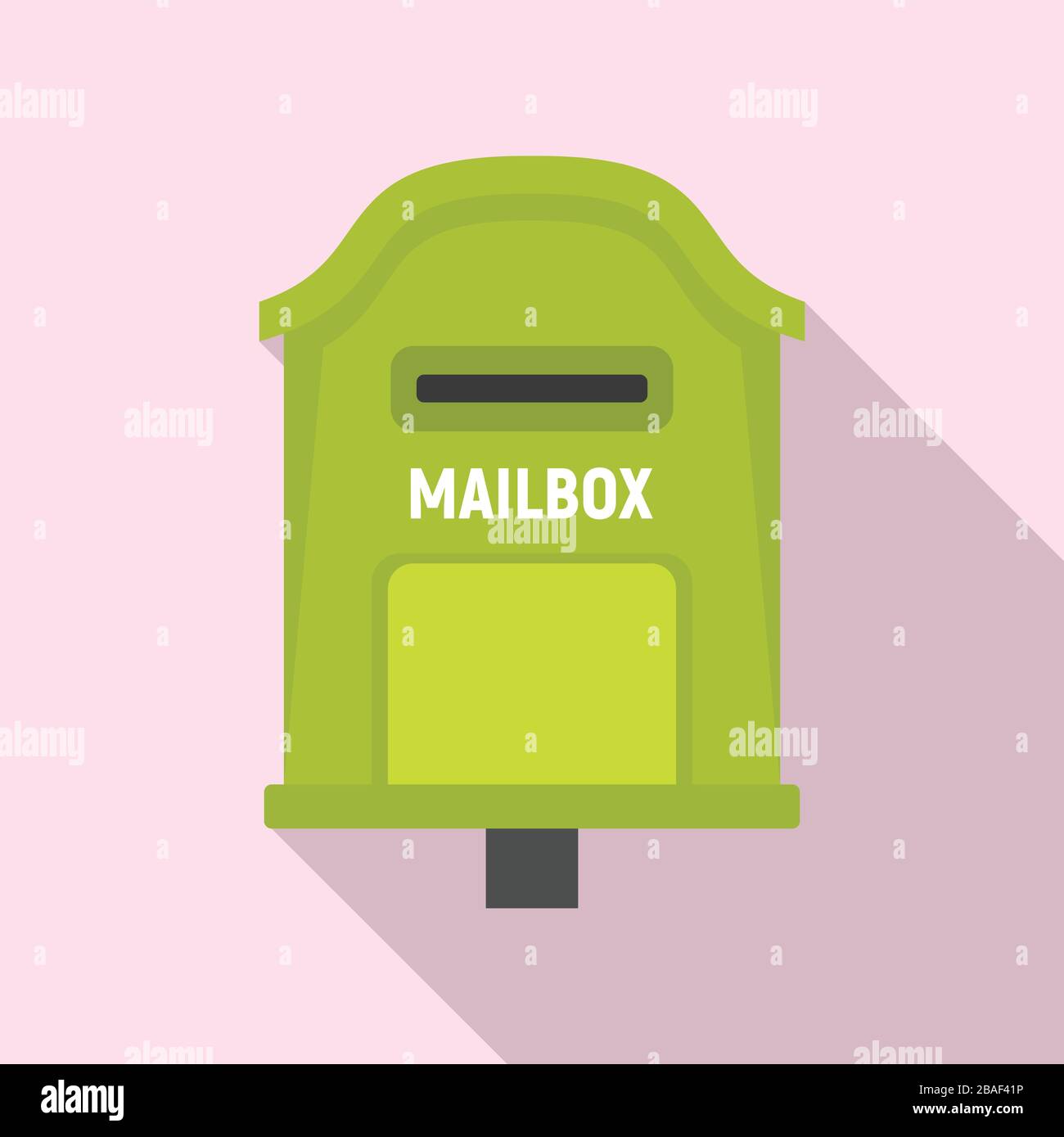 Delivery mailbox icon. Flat illustration of delivery mailbox vector ...