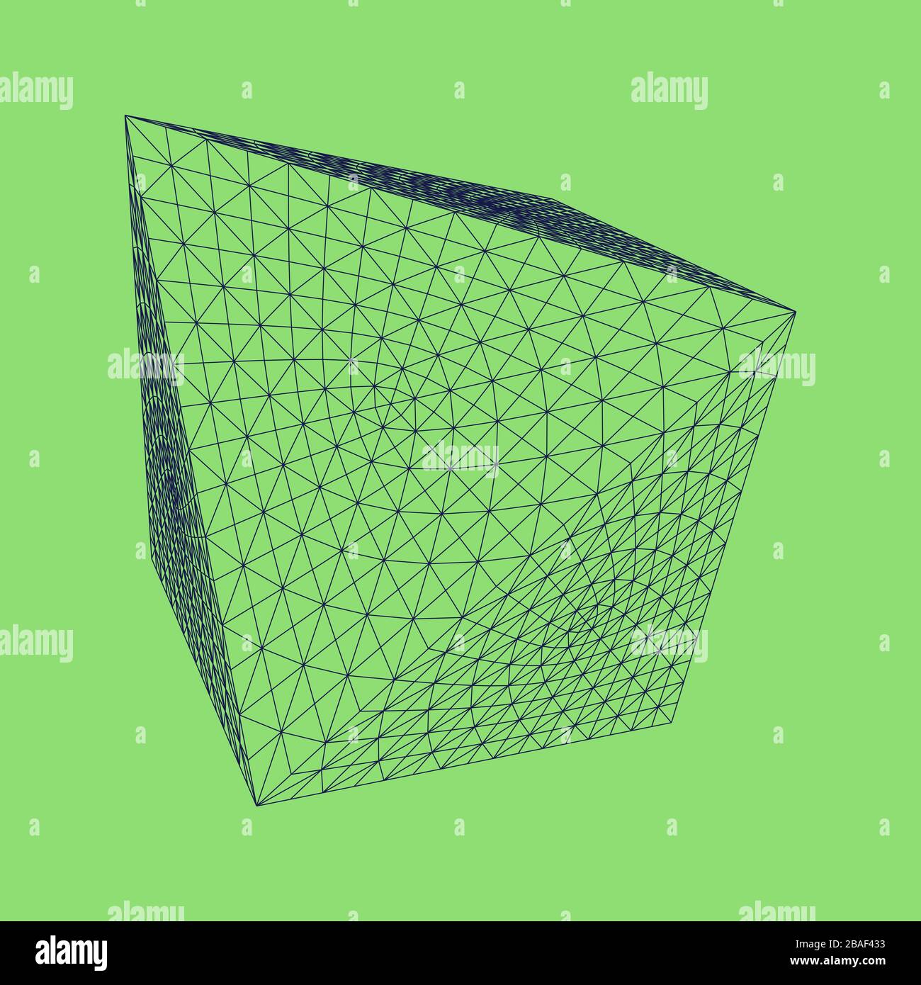 3D Octahedron - Vector illustration with Connected Lines. Abstract ...