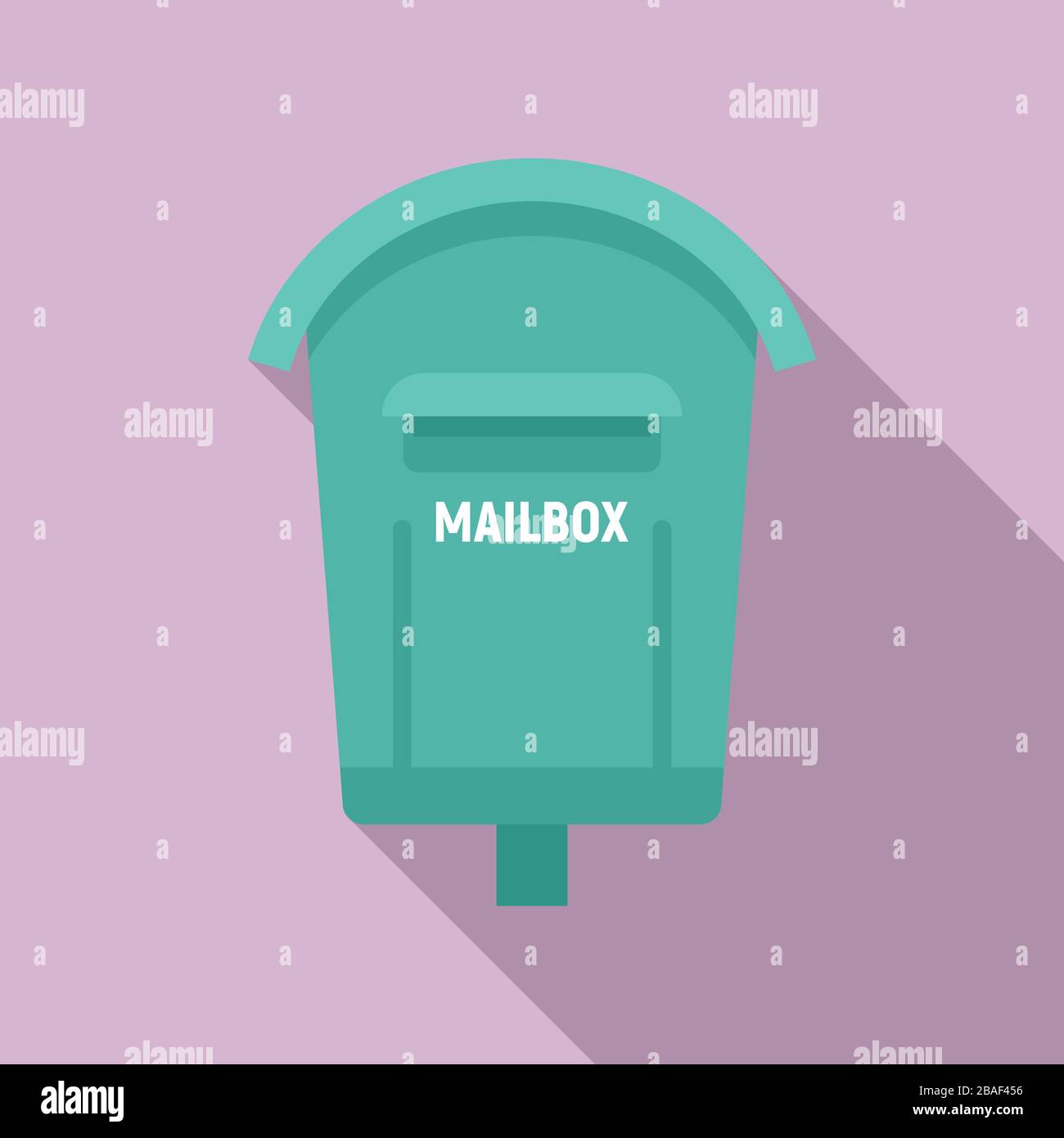 House mailbox icon. Flat illustration of house mailbox vector icon for ...