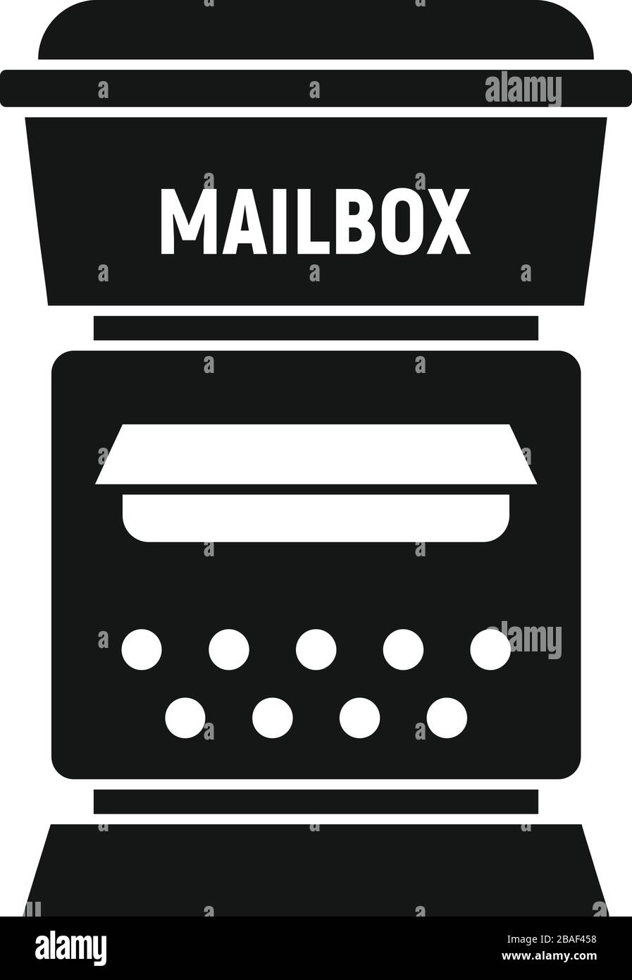 Mailbox icon. Simple illustration of mailbox vector icon for web design ...