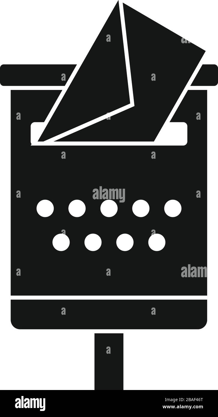 Old mailbox icon. Simple illustration of old mailbox vector icon for ...