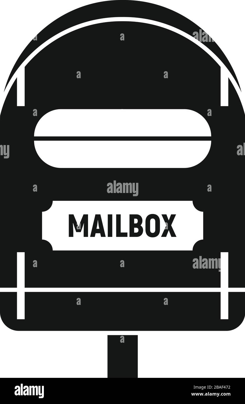 Postal mailbox icon. Simple illustration of postal mailbox vector icon ...