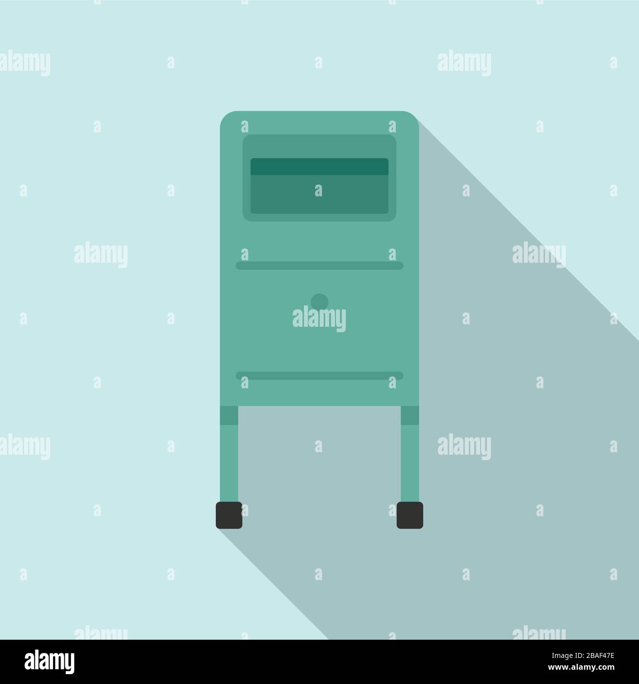 Postbox icon. Flat illustration of postbox vector icon for web design ...