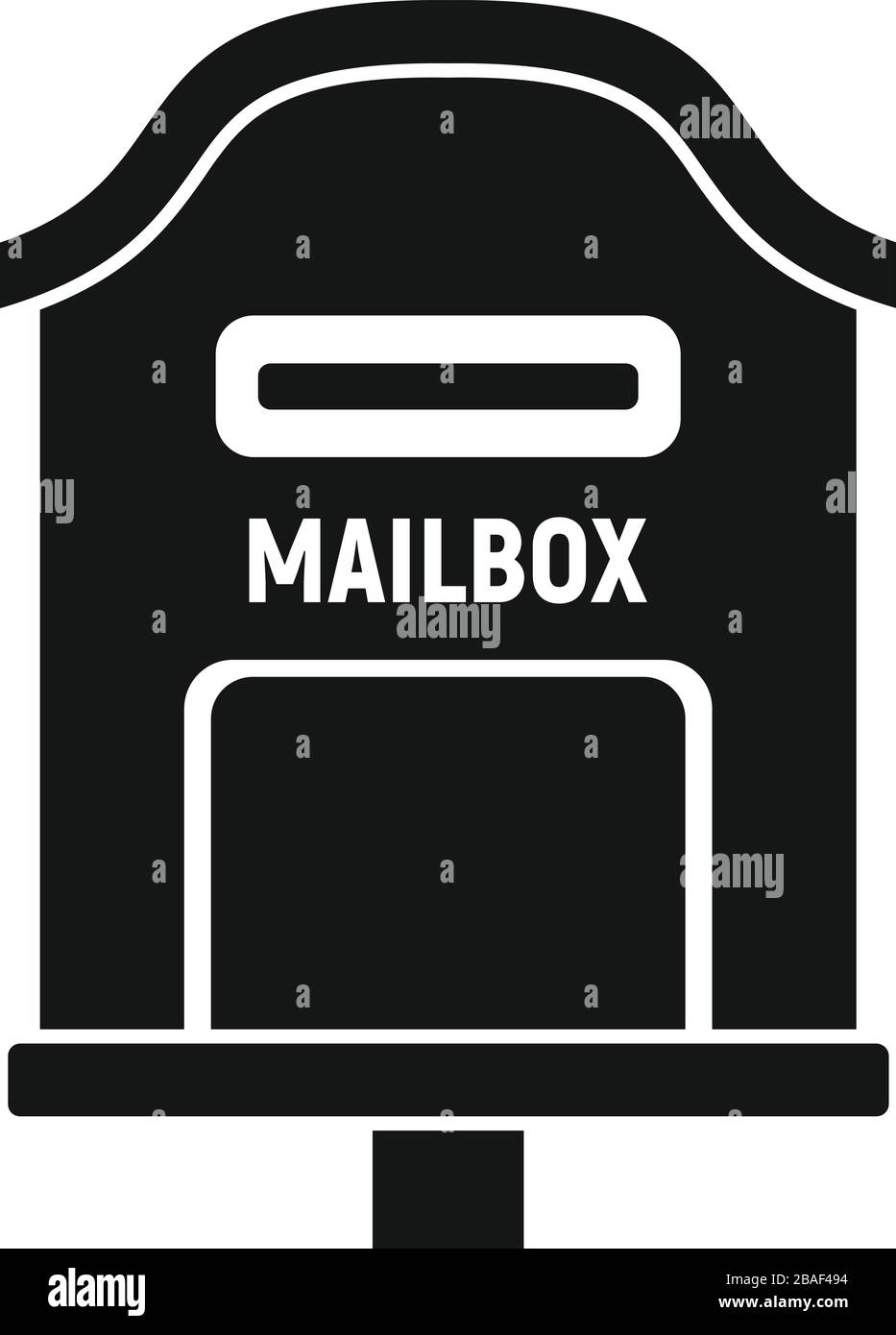 Delivery mailbox icon. Simple illustration of delivery mailbox vector ...