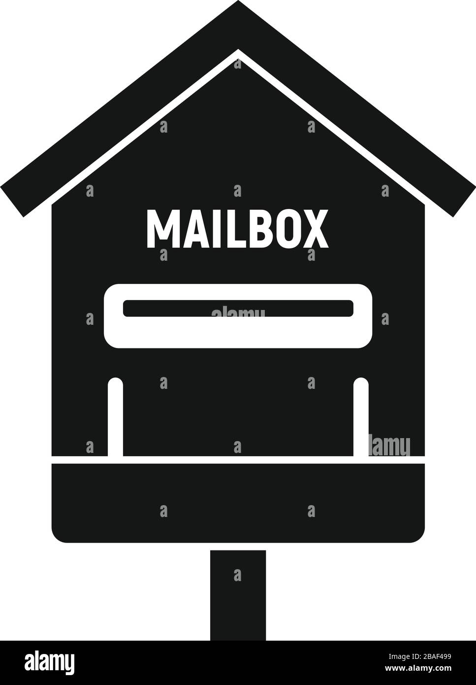 Service mailbox icon. Simple illustration of service mailbox vector ...