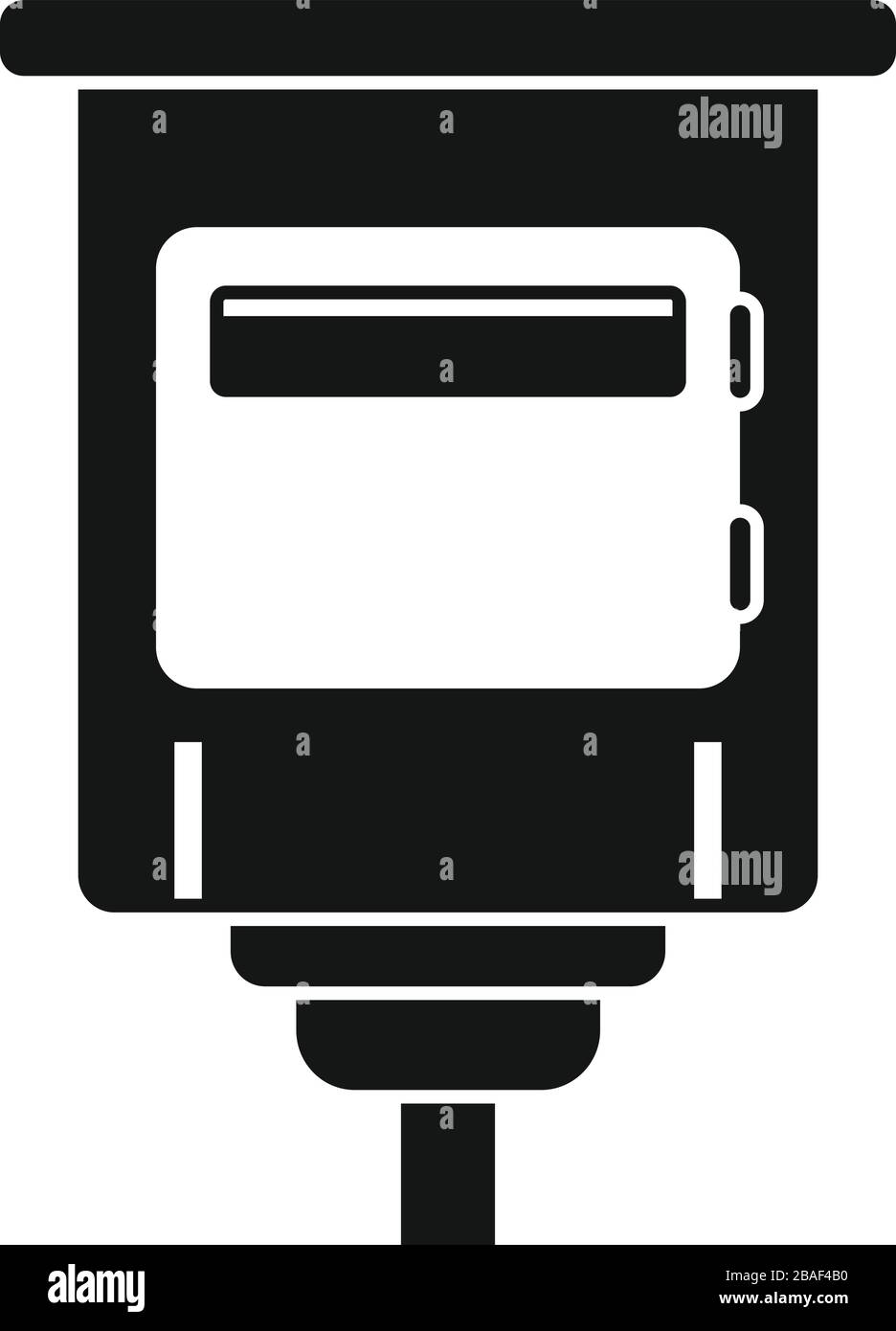 Post mailbox icon. Simple illustration of post mailbox vector icon for ...