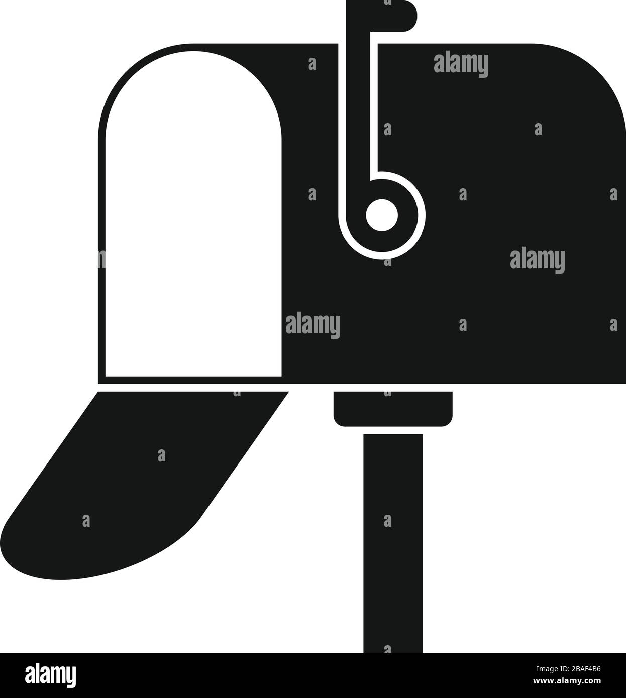 Open home mailbox icon. Simple illustration of open home mailbox vector ...