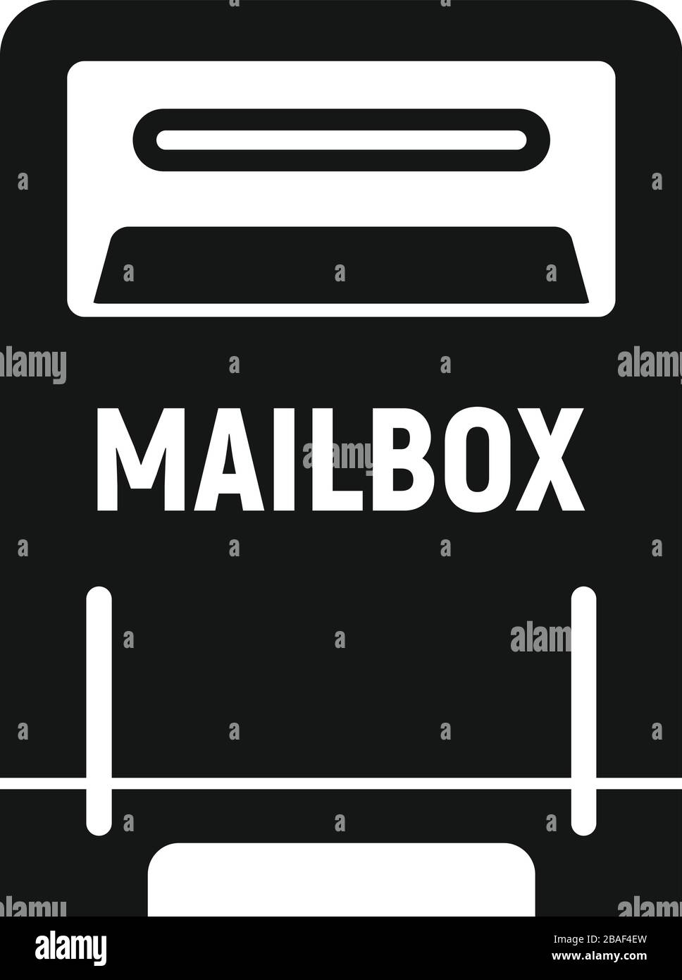 Street mailbox icon. Simple illustration of street mailbox vector icon ...