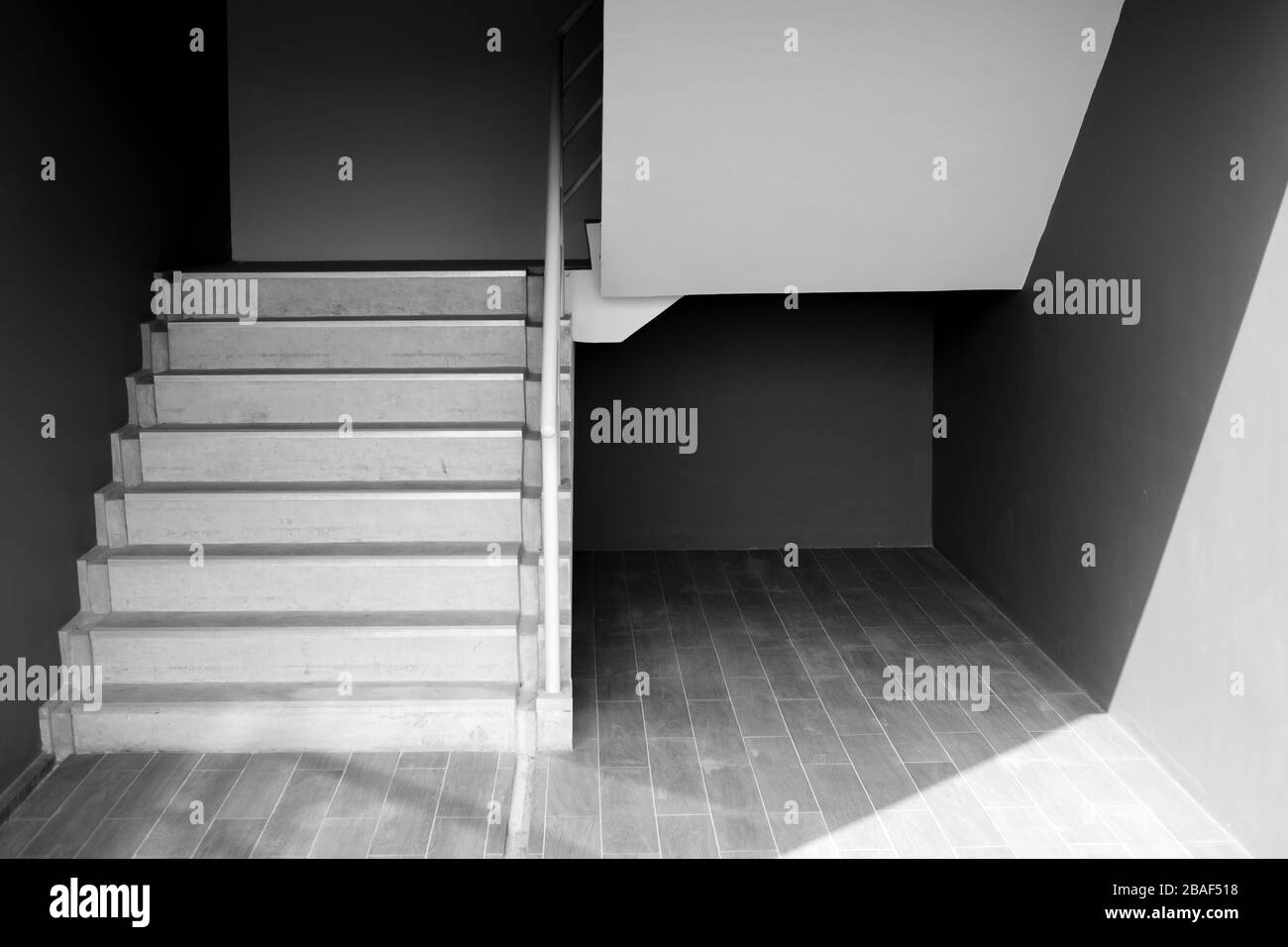 Ladder or Stairways, black and white modern architecture of the ...