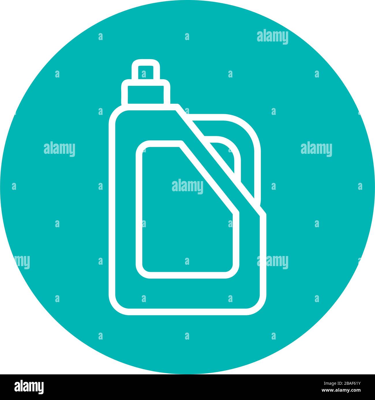 detergent bottle icon over white background, block style, vector ...