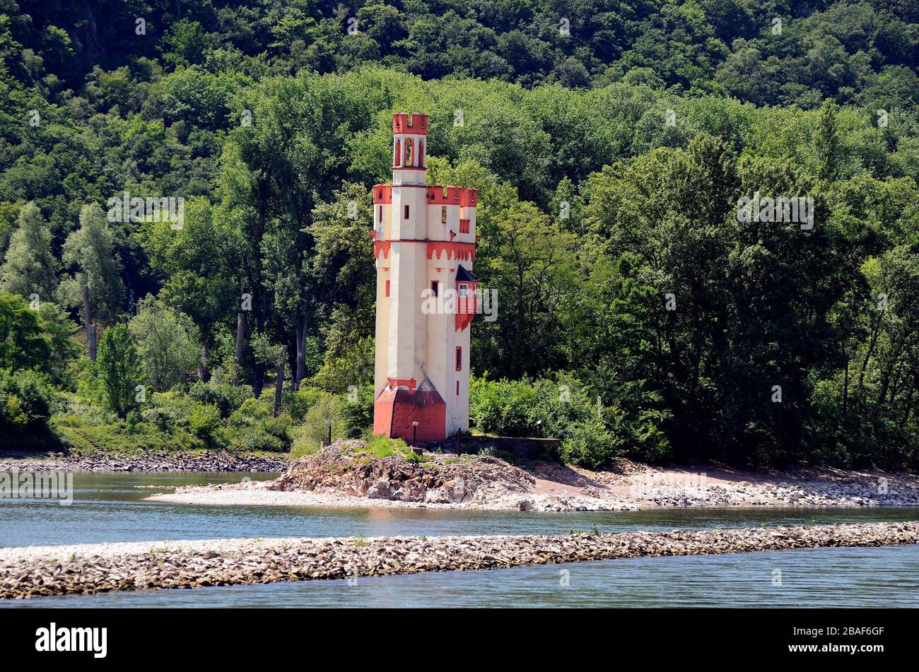 Germany, Hesse, Rhine Valley a Unesco World Heritage site, Maeuseturm ...