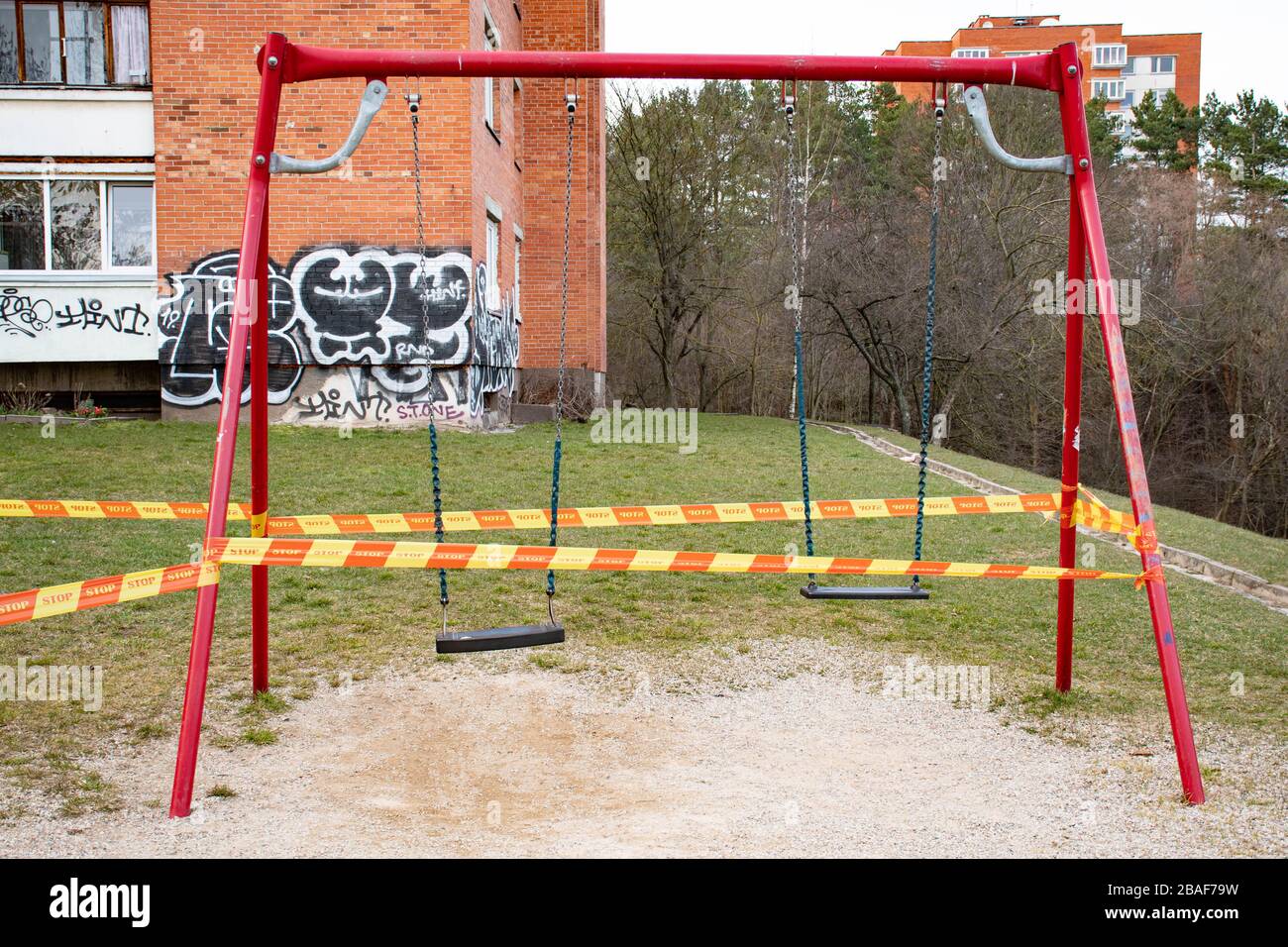 Park kids and children playground for game and activity empty and ...