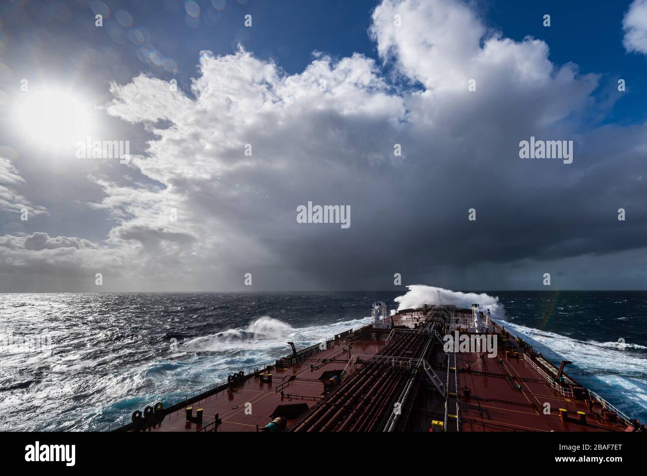 Oil tanker in the ocean Stock Photo - Alamy
