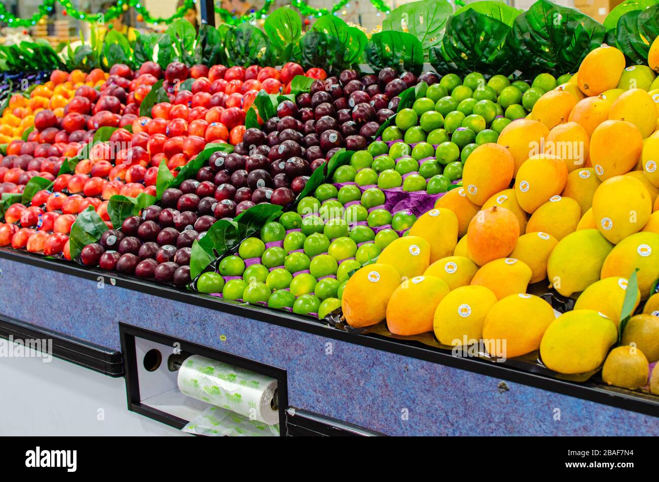 Colourful fruits on display Stock Photo - Alamy