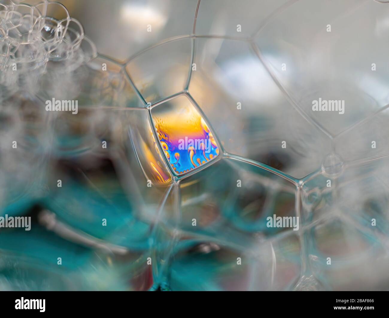 abstract macro of light reflection in soap bubbles Stock Photo - Alamy