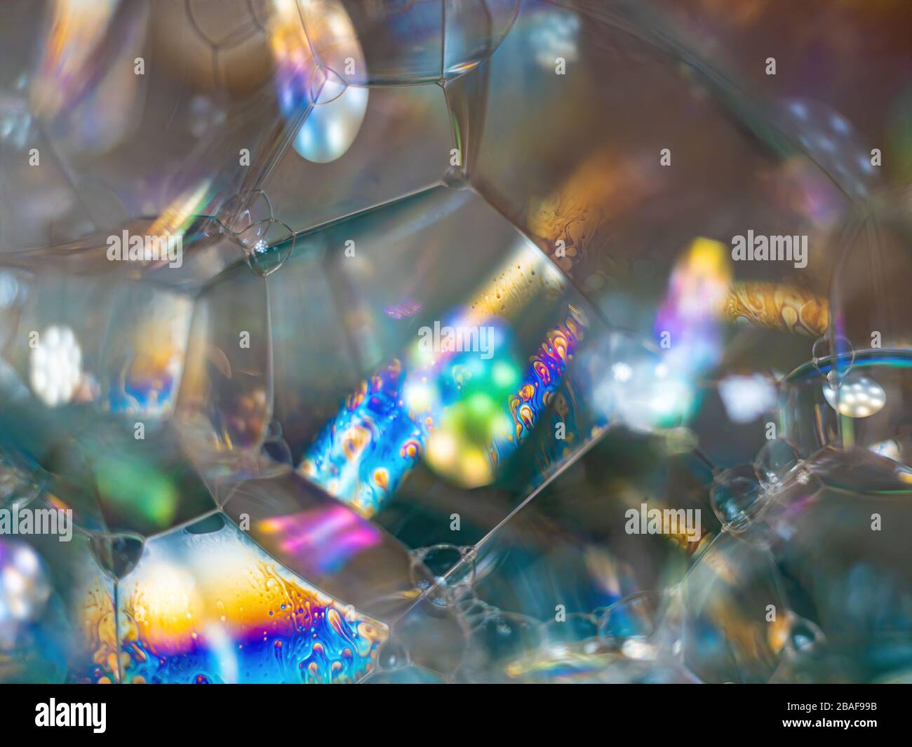 abstract macro of light reflection in soap bubbles Stock Photo - Alamy