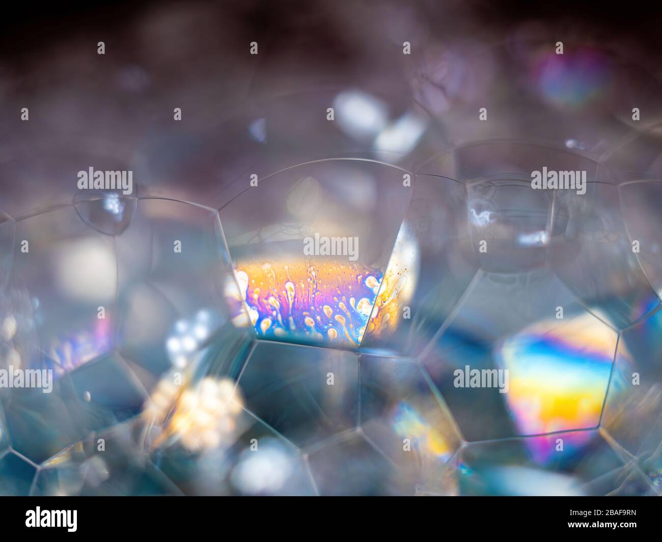 abstract macro of light reflection in soap bubbles Stock Photo - Alamy
