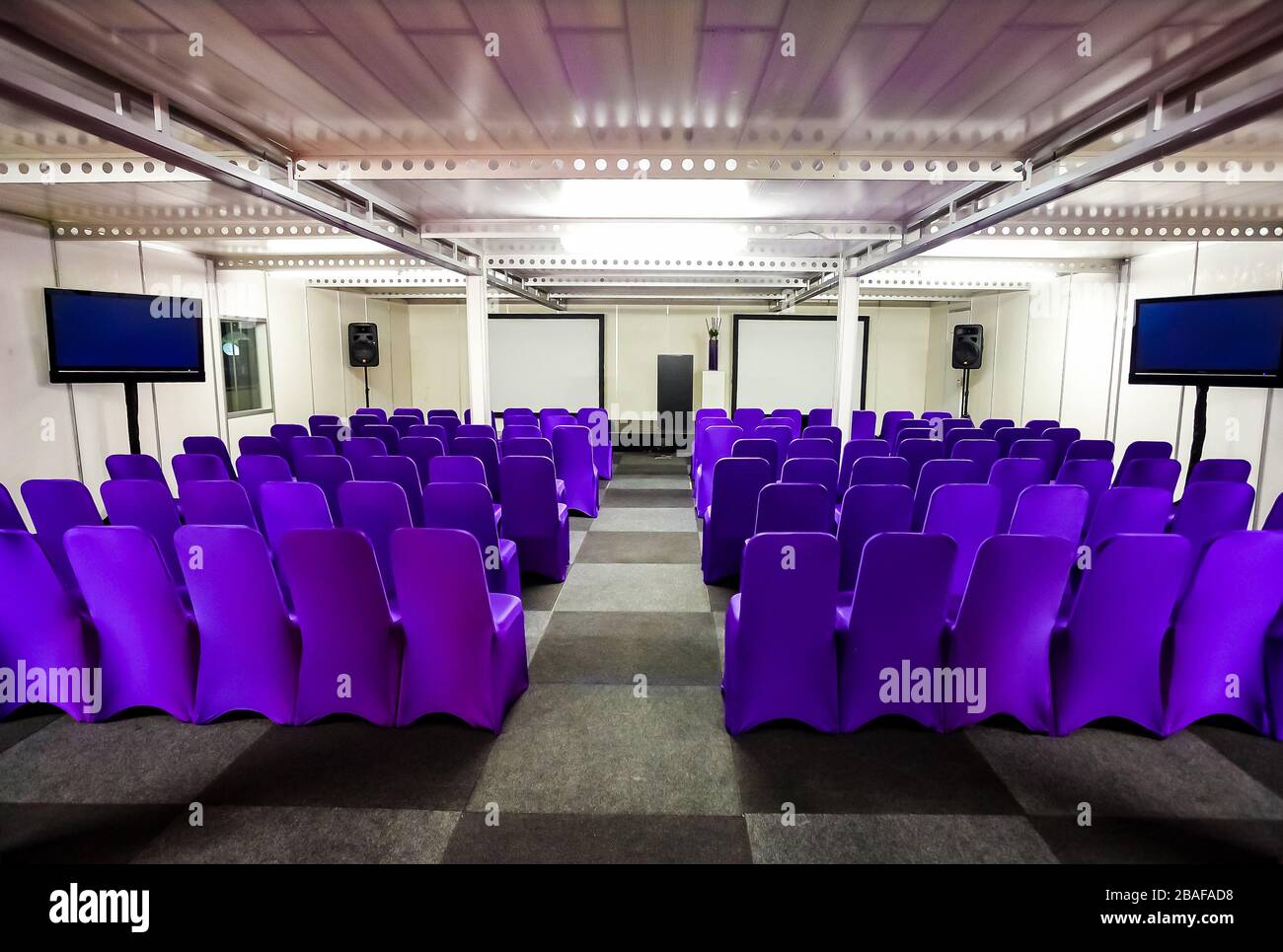 Johannesburg, South Africa - May 24, 2012: Rows of empty chairs in ...