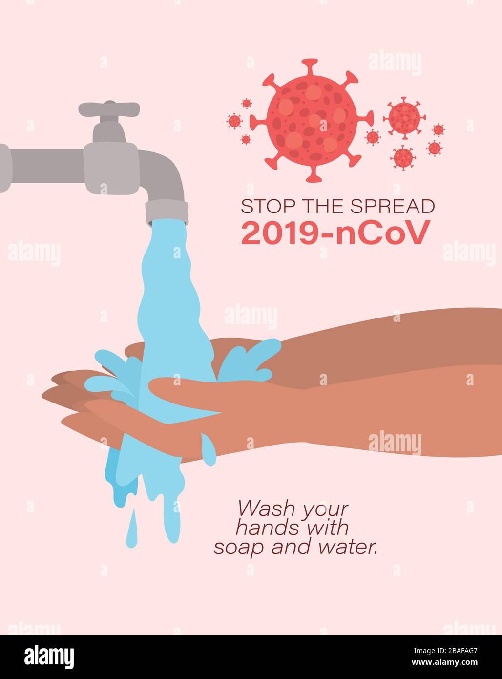 Washing hands under tap Stock Vector Images - Alamy