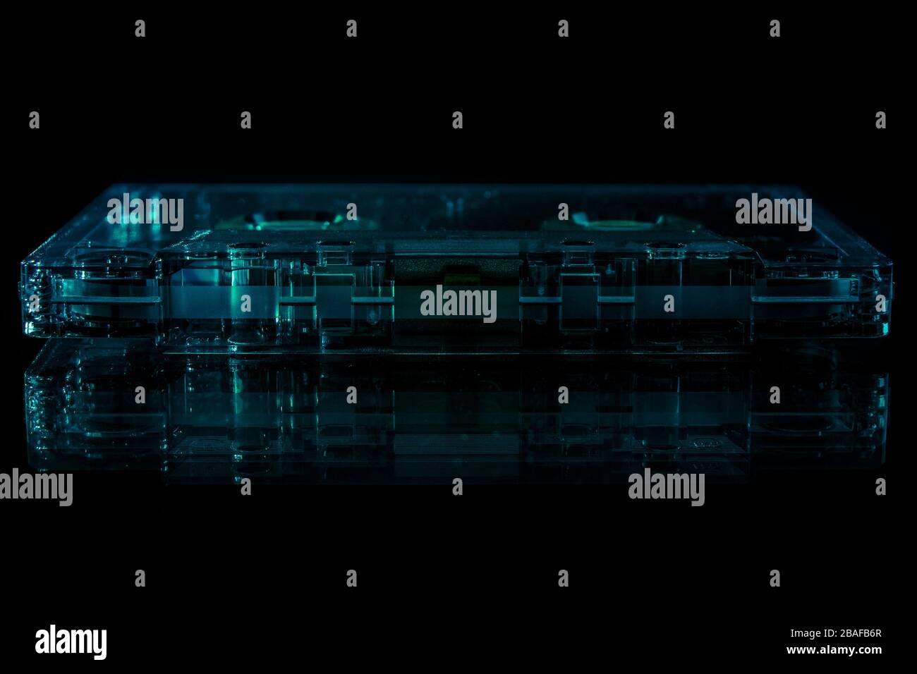 Low key photograph of a musical cassette with reflections Stock Photo ...