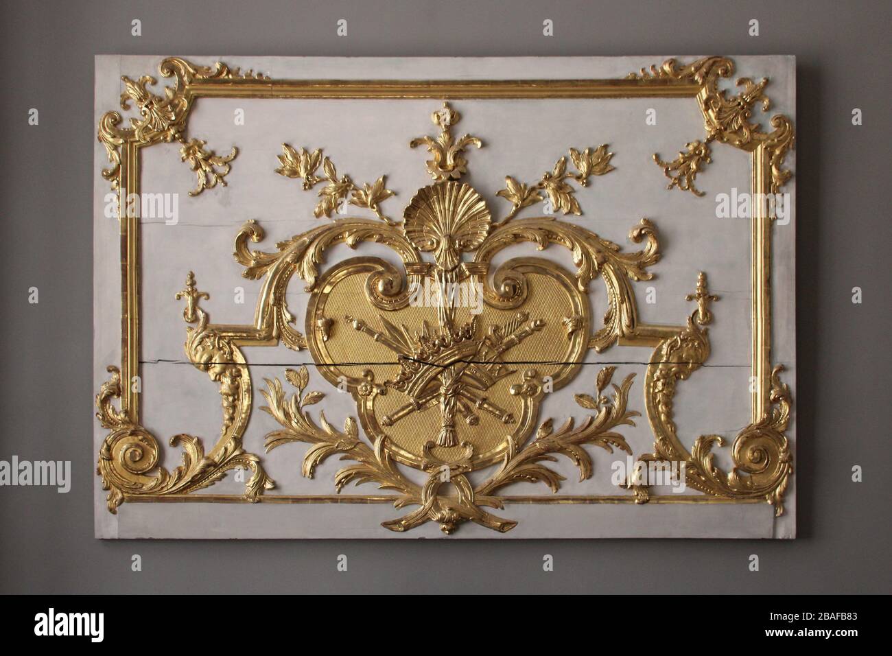 baroque woodwork in paris (france Stock Photo - Alamy