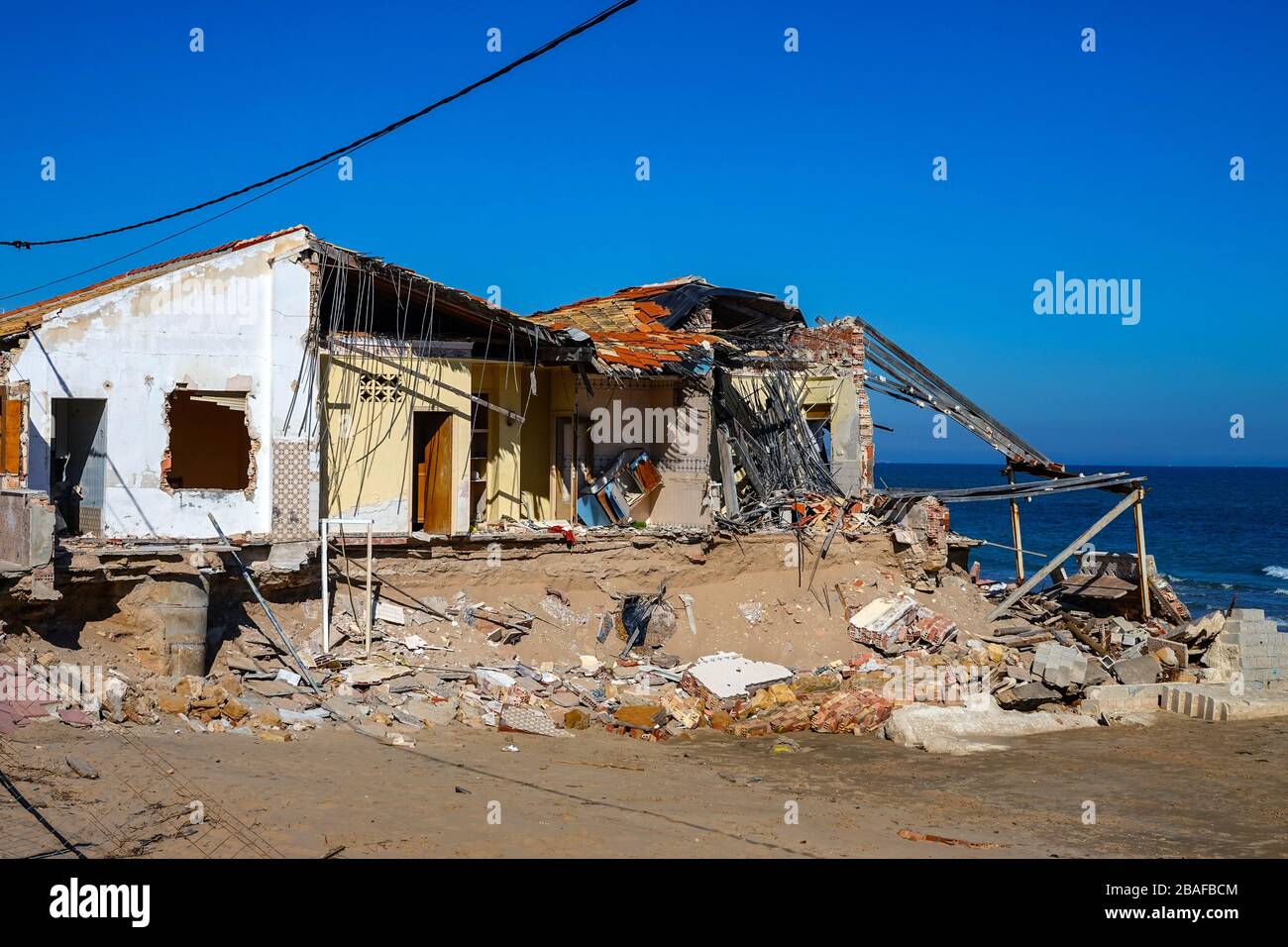 Storm damage caused by Storm Gloria on the Costa Blanca, Spain, January ...