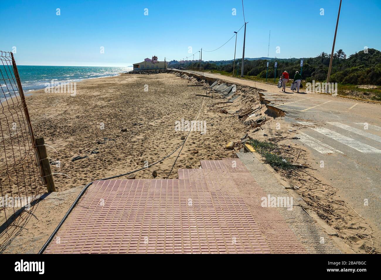 Storm damage caused by Storm Gloria on the Costa Blanca, Spain, January ...