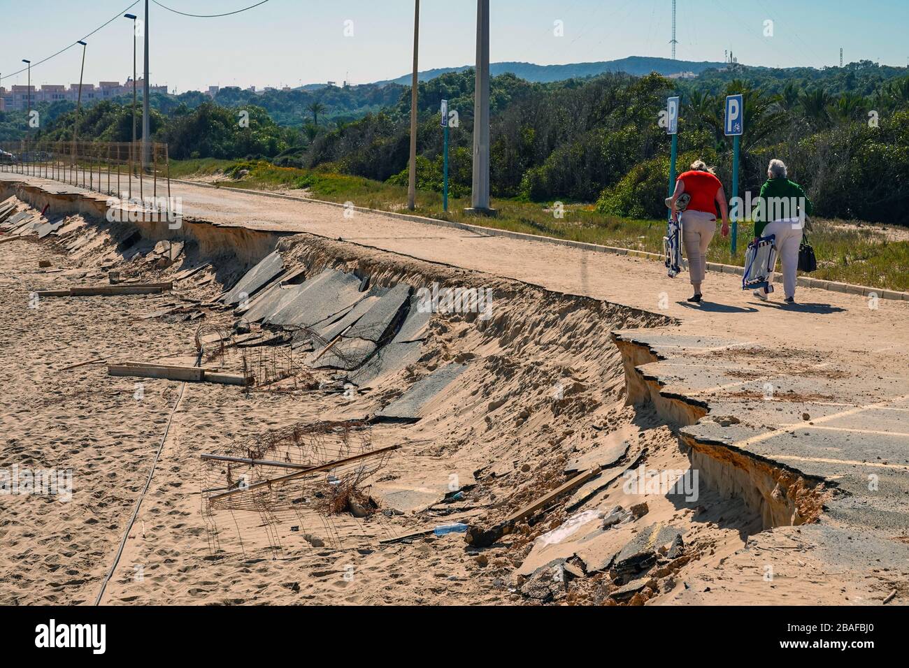Storm damage caused by Storm Gloria on the Costa Blanca, Spain, January ...