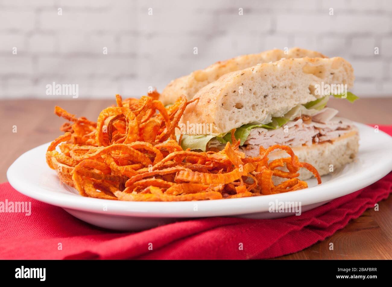 Turkey sandwich potato chips vegetables hi-res stock photography and ...