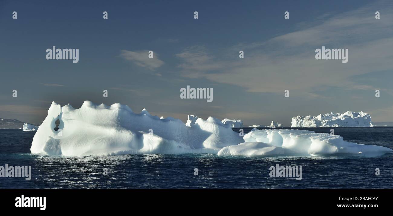 Icebergs in Disko Bay Greenland Stock Photo - Alamy